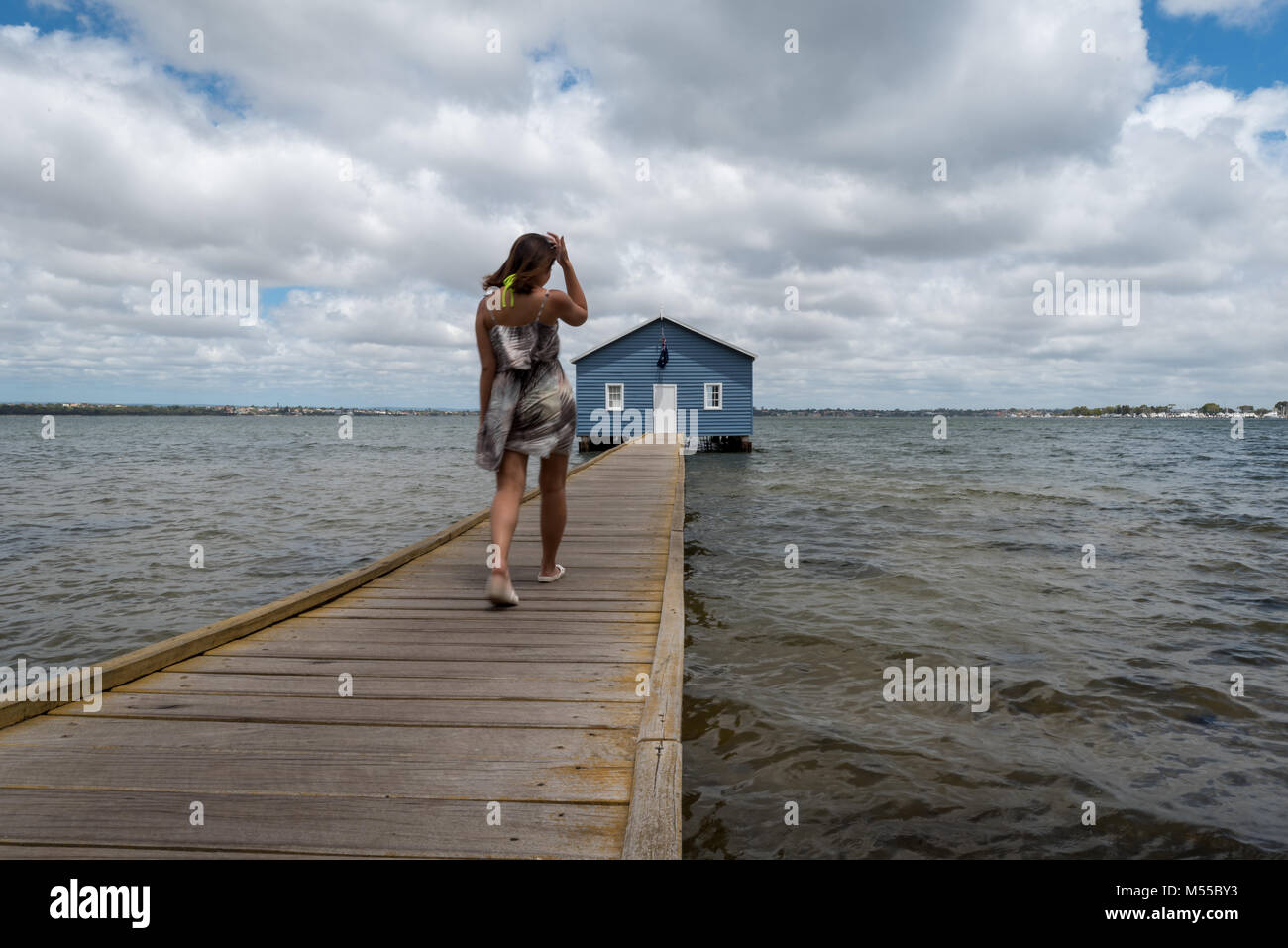 Blue boat house perth hi-res stock photography and images - Alamy