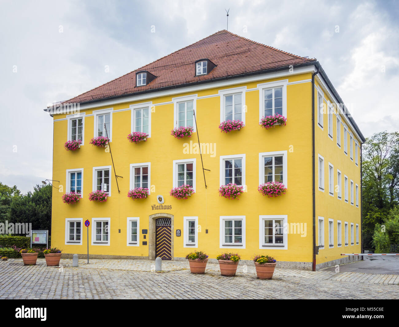 the town hall Bad Tolz Bavaria Germany Stock Photo - Alamy