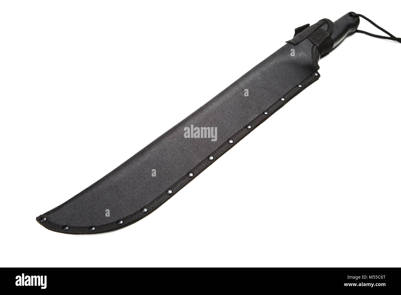 black machete in a case isolated on a white background Stock Photo - Alamy