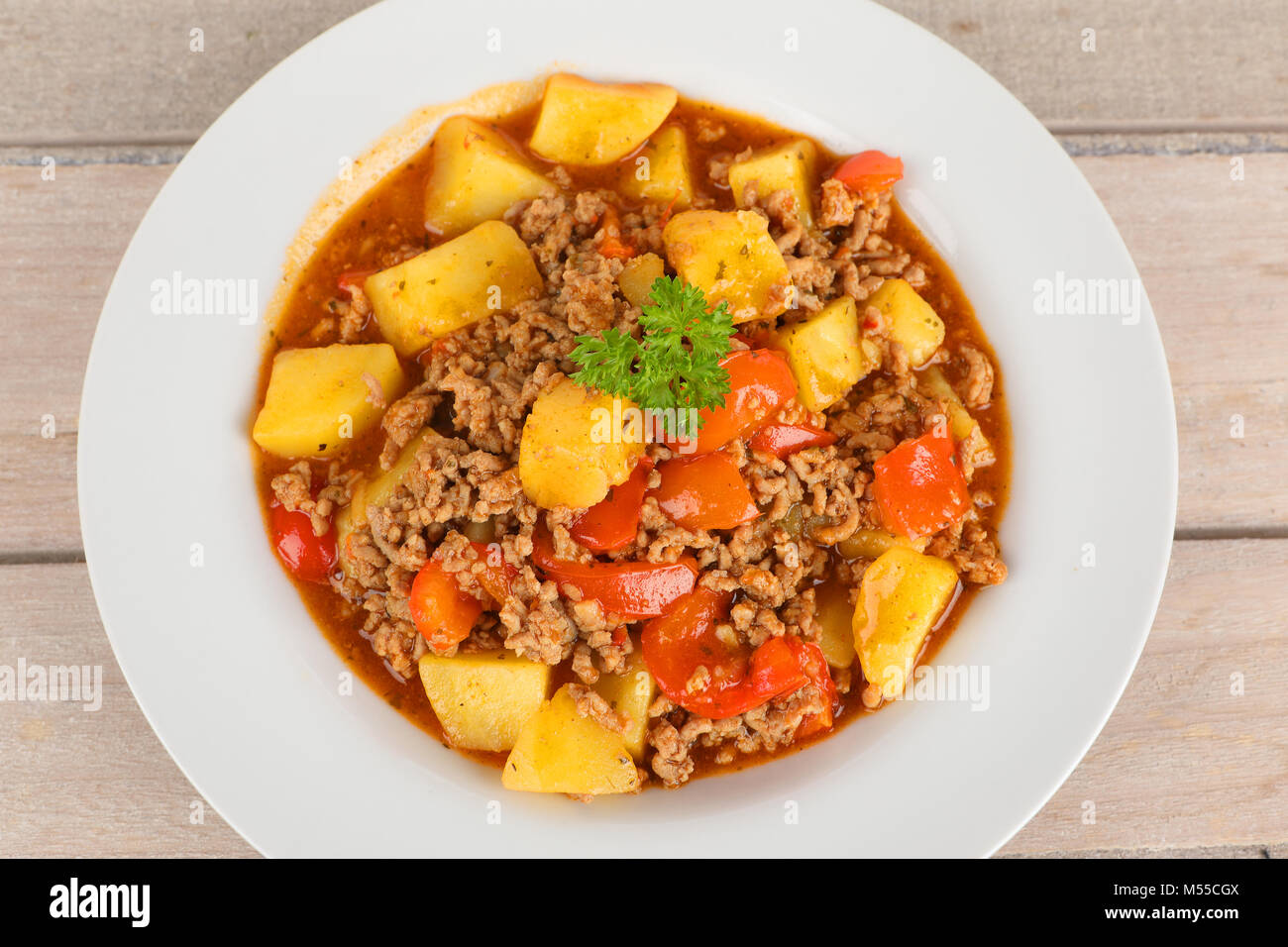 stew with minced meat and vegetable Stock Photo - Alamy