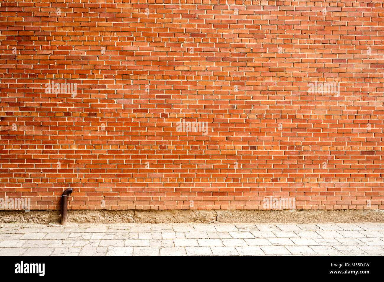 Old red brick street wall background. Architectural detail Stock Photo ...