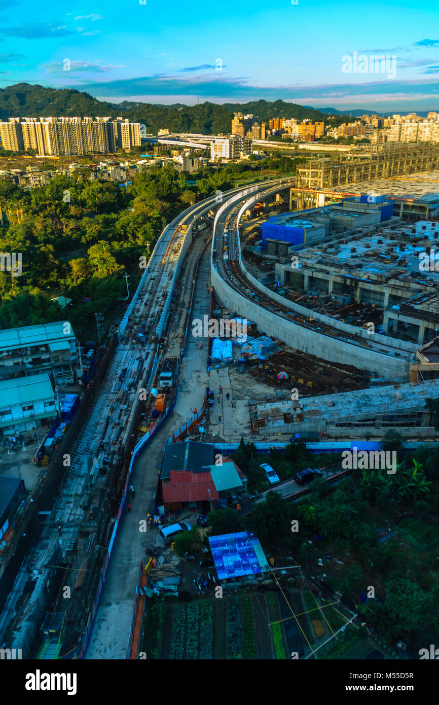 New Taipei City, Taiwan - November 22, 2016: New Tollways construction ...