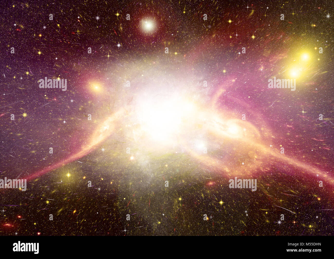 Stars, dust and gas nebula in a far galaxy Stock Photo - Alamy