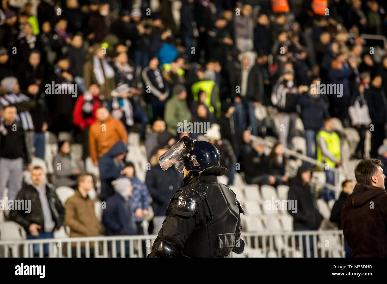 The police at the stadium event secure a safe match against the ...