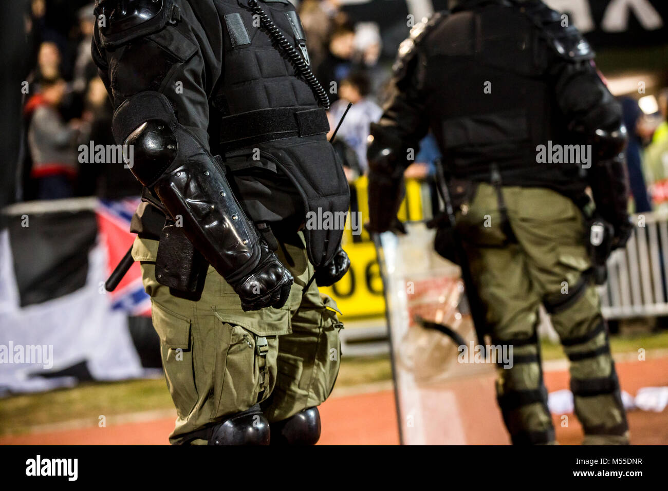 Police escort football fans hi-res stock photography and images - Alamy