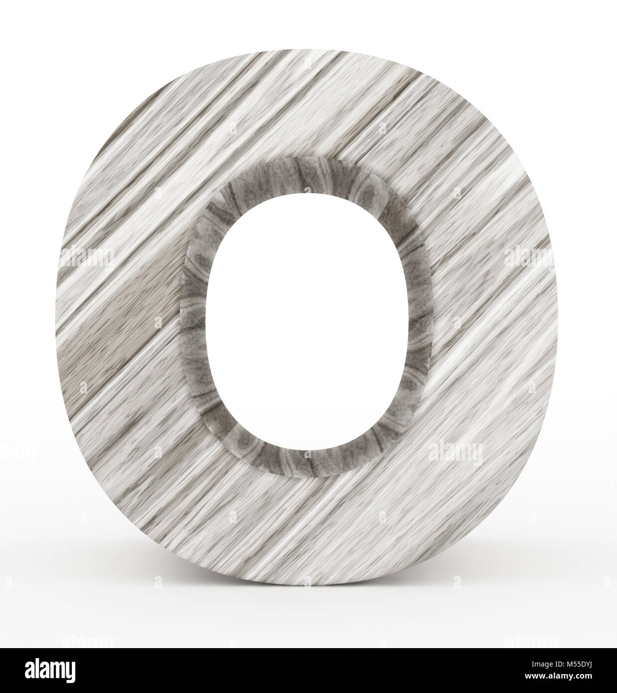 letter O 3d wooden isolated on white - 3d rendering Stock Photo - Alamy