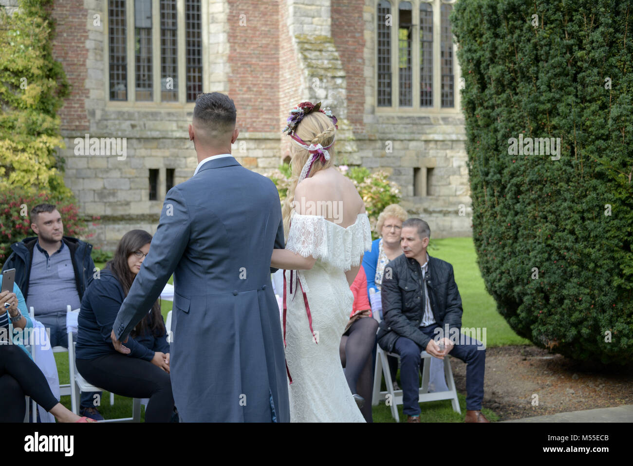 Beautiful Models wearing Bridal wear are walking on a catwalk at ...
