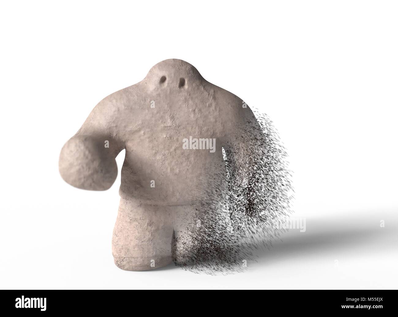 Golem from clay go to sand after missing complete Stock Photo - Alamy