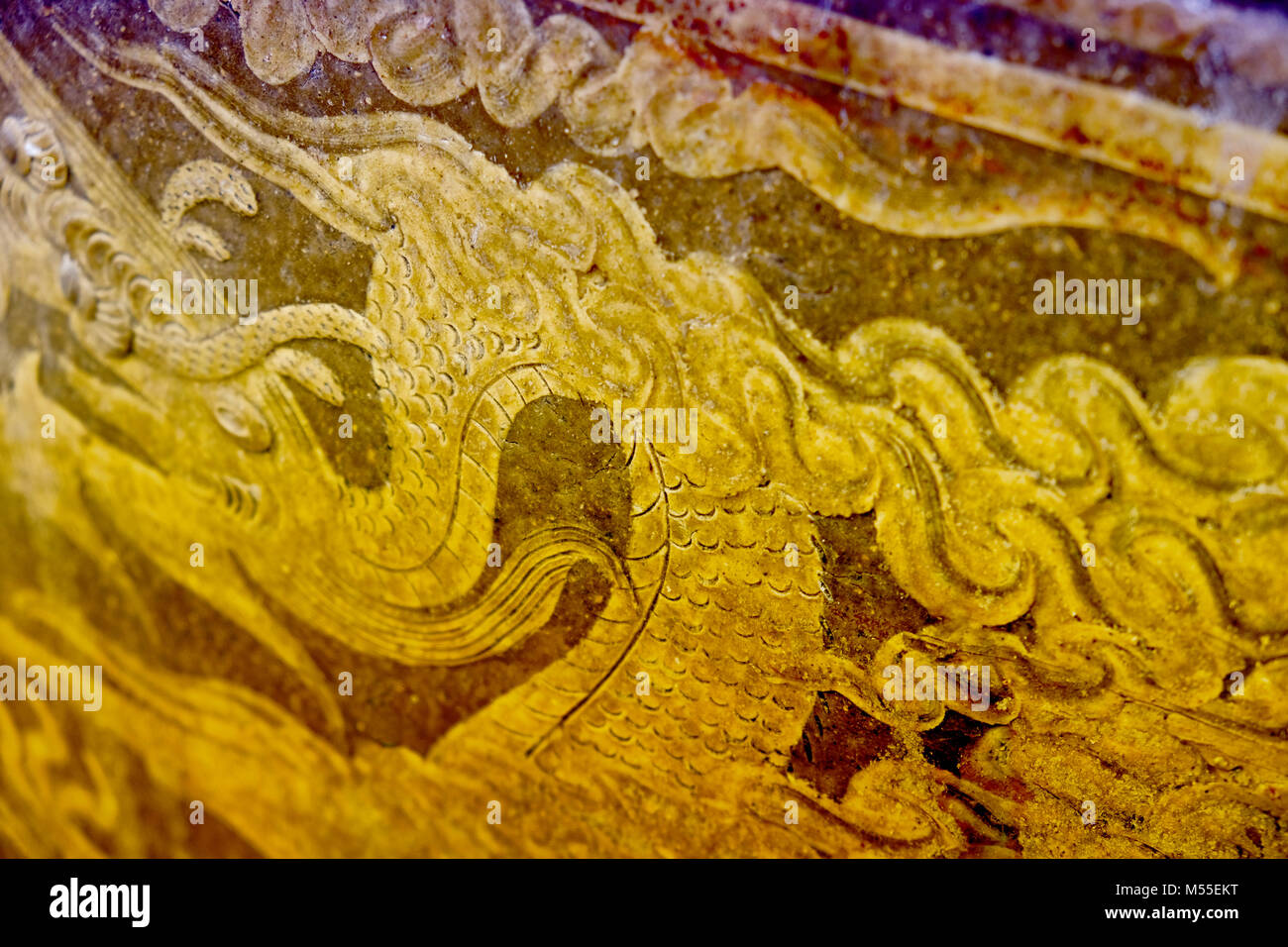 The art shape line of serpent the great Naga on the basin Stock Photo ...