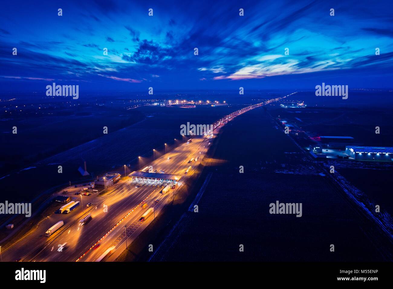 Toll road intersection hi-res stock photography and images - Alamy