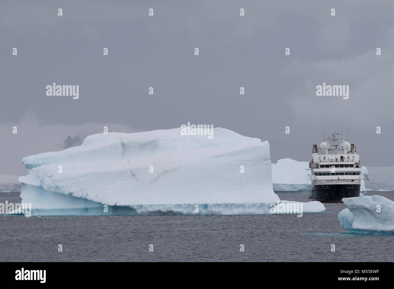 Antarctica, Cuverville Island. Silversea expedition ship, Silver ...