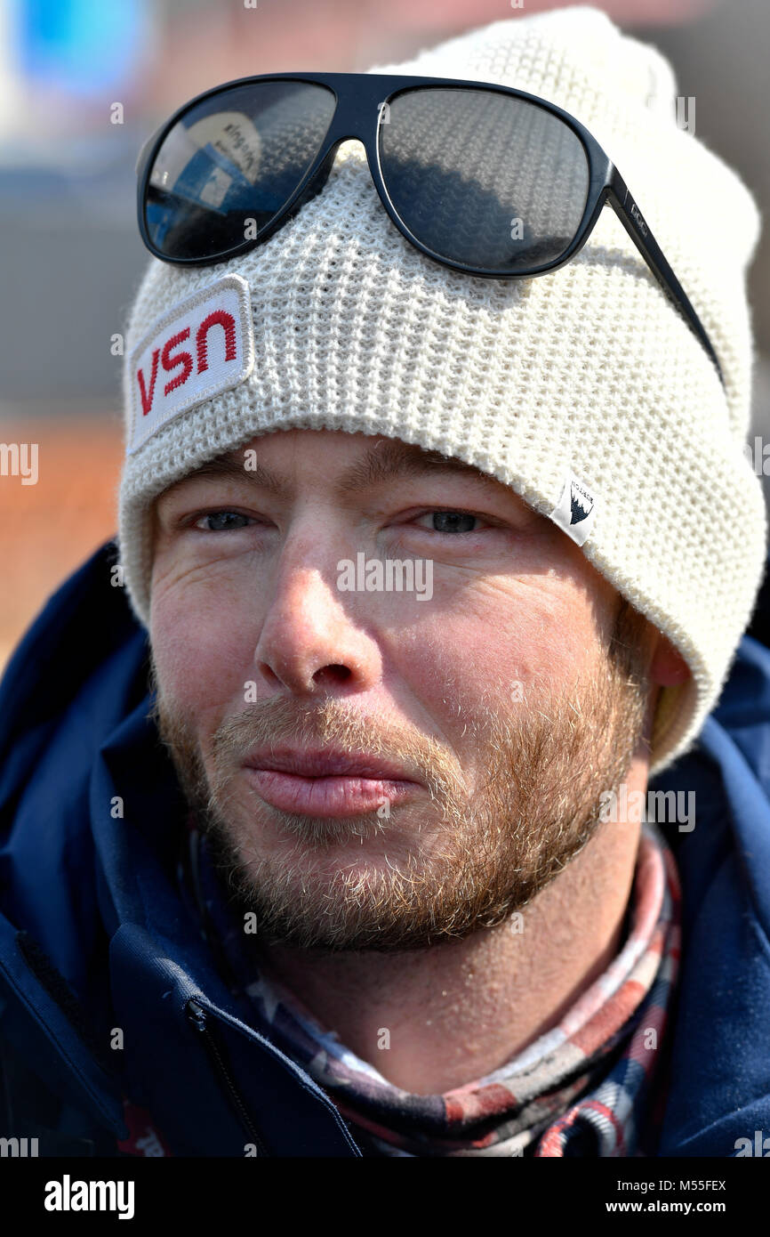 Pyeongchang, Korea. 20th Feb, 2018. Justin Reiter, US coach of Czech ...