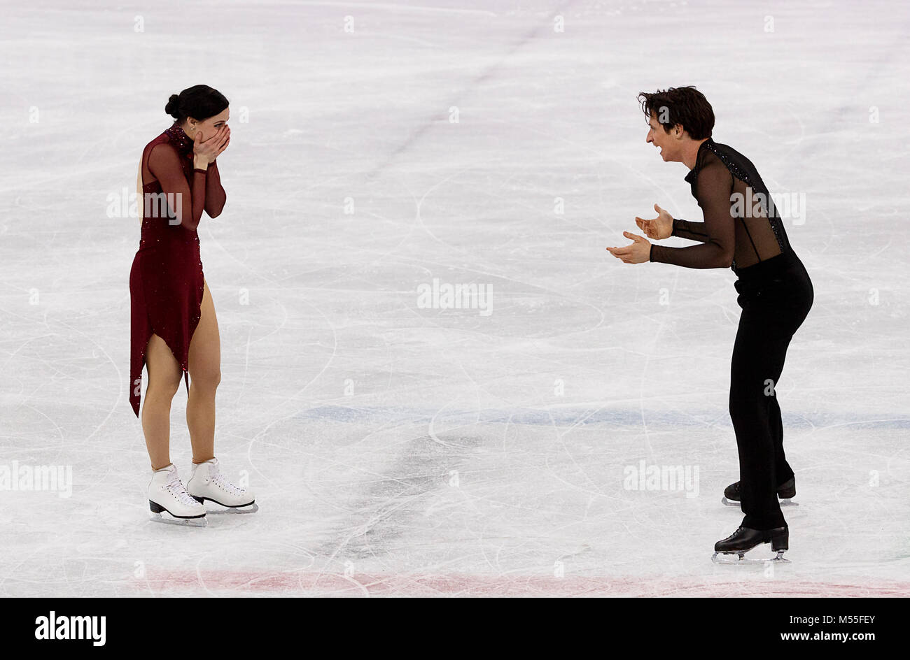 Gangneung, South Korea. 20th Feb, 2018. Figure skaters Tessa Virtue and ...