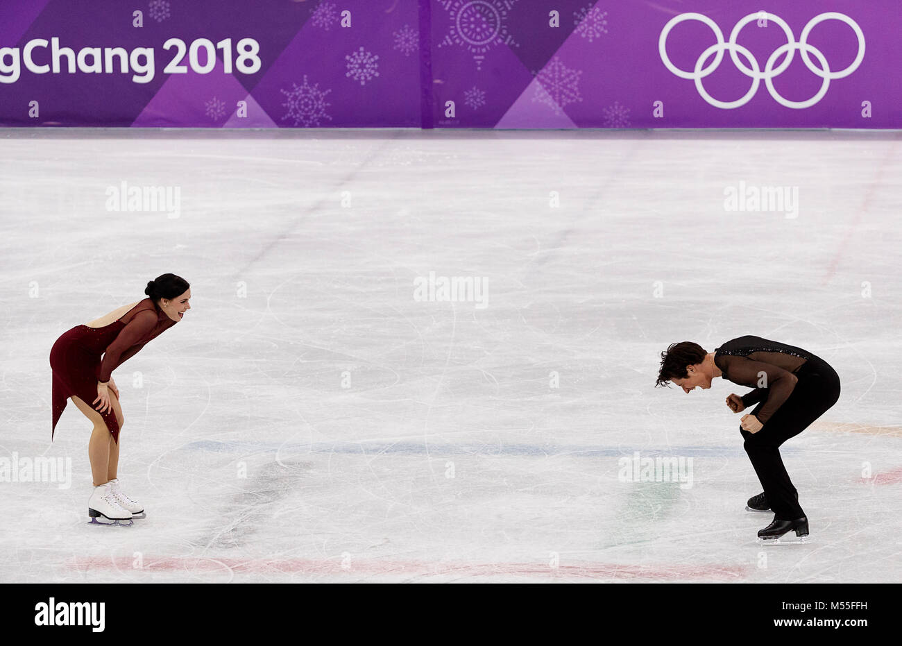 Gangneung, South Korea. 20th Feb, 2018. Figure skaters Tessa Virtue and ...