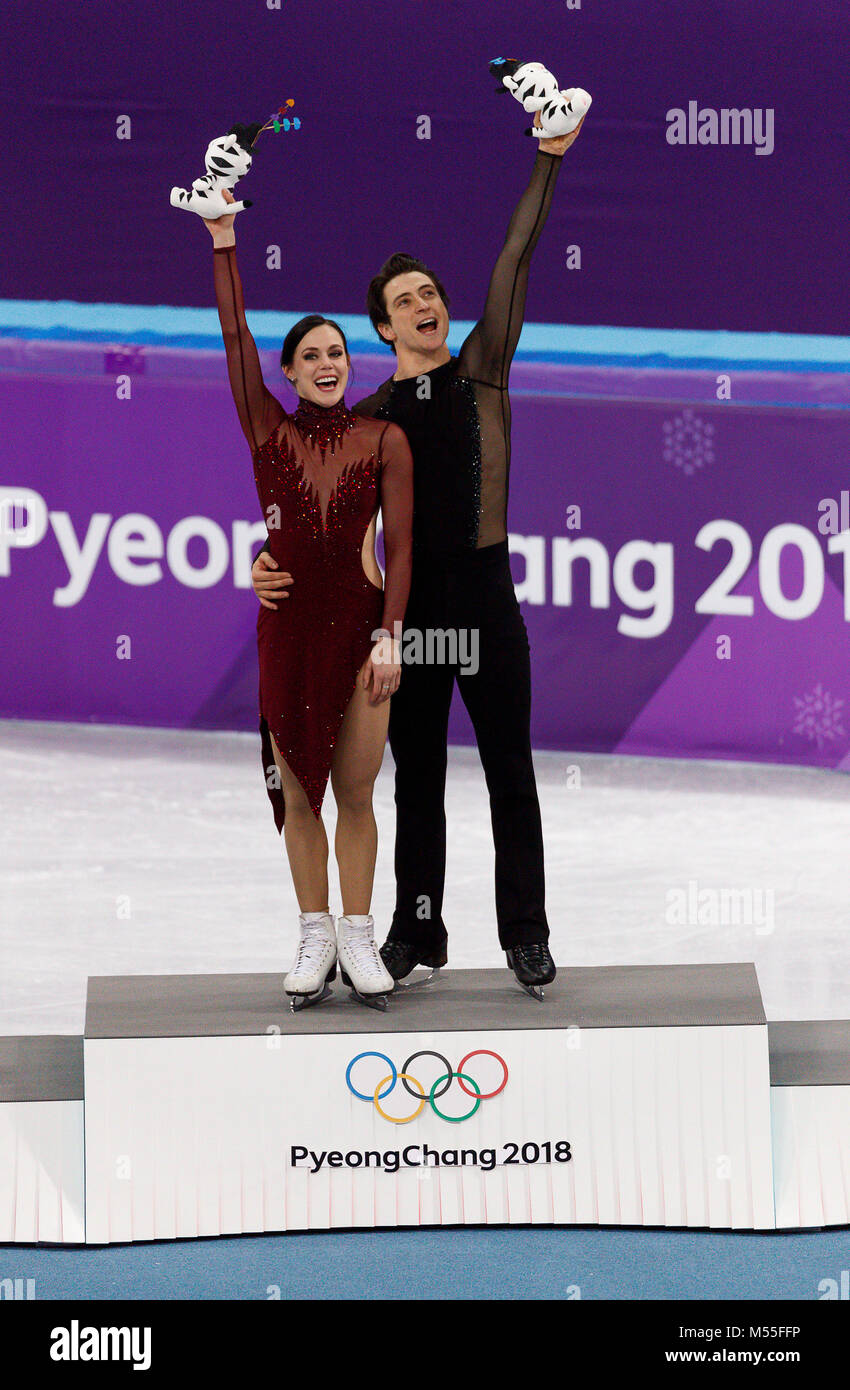 Gangneung, South Korea. 20th Feb, 2018. Figure skaters Scott Moir and ...