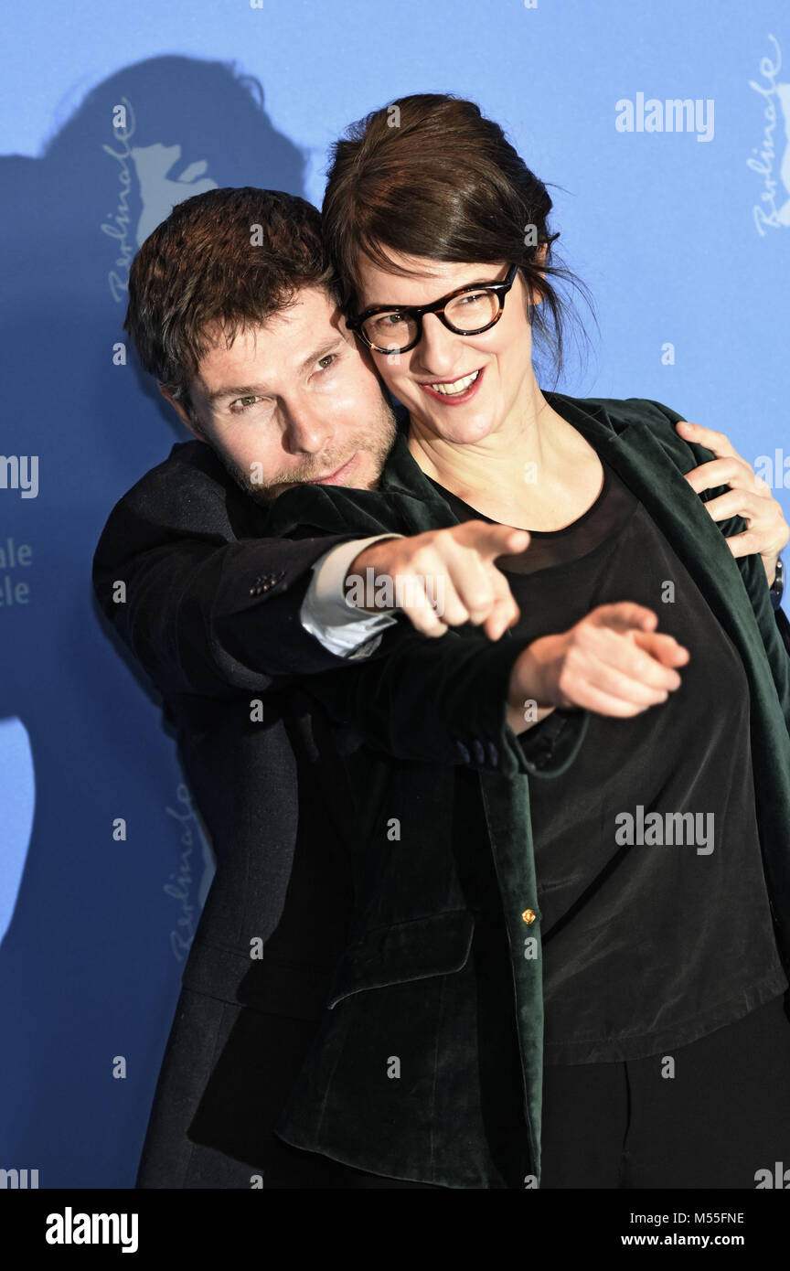 Berlin, Germany. 19th Feb, 2018. Lionel Baier and Ursula Meier during ...