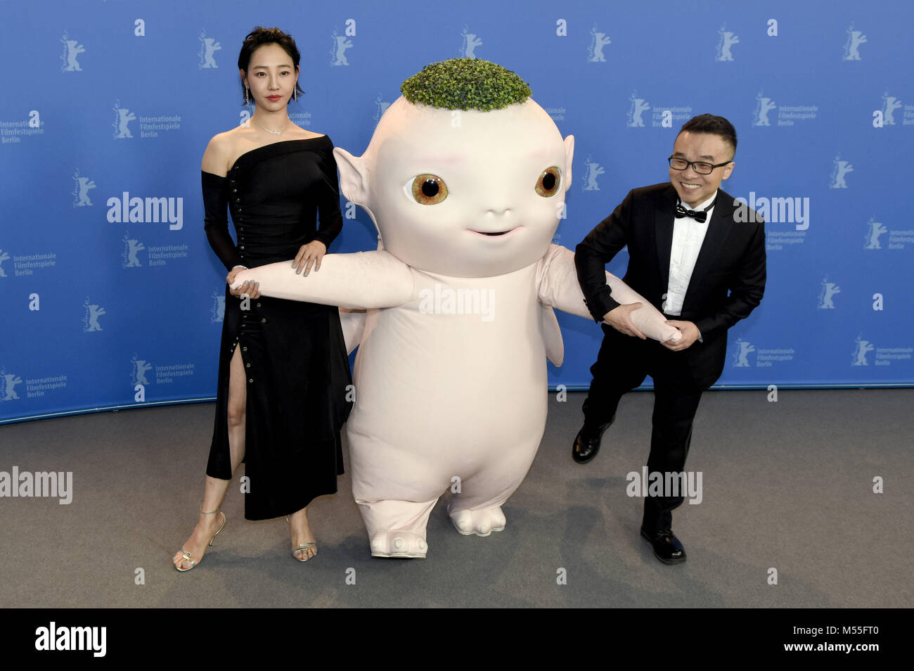 Berlin, Germany. 18th Feb, 2018. Bai Baihe and Raman Hui during the ...
