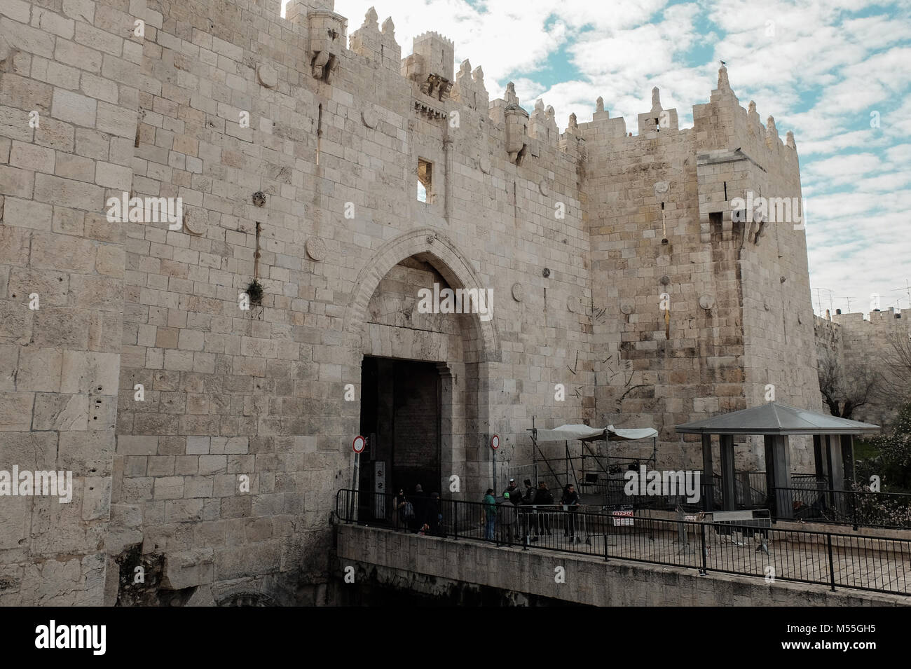 Jerusalem, Israel. 20th February, 2018. A watchtower type of structure ...