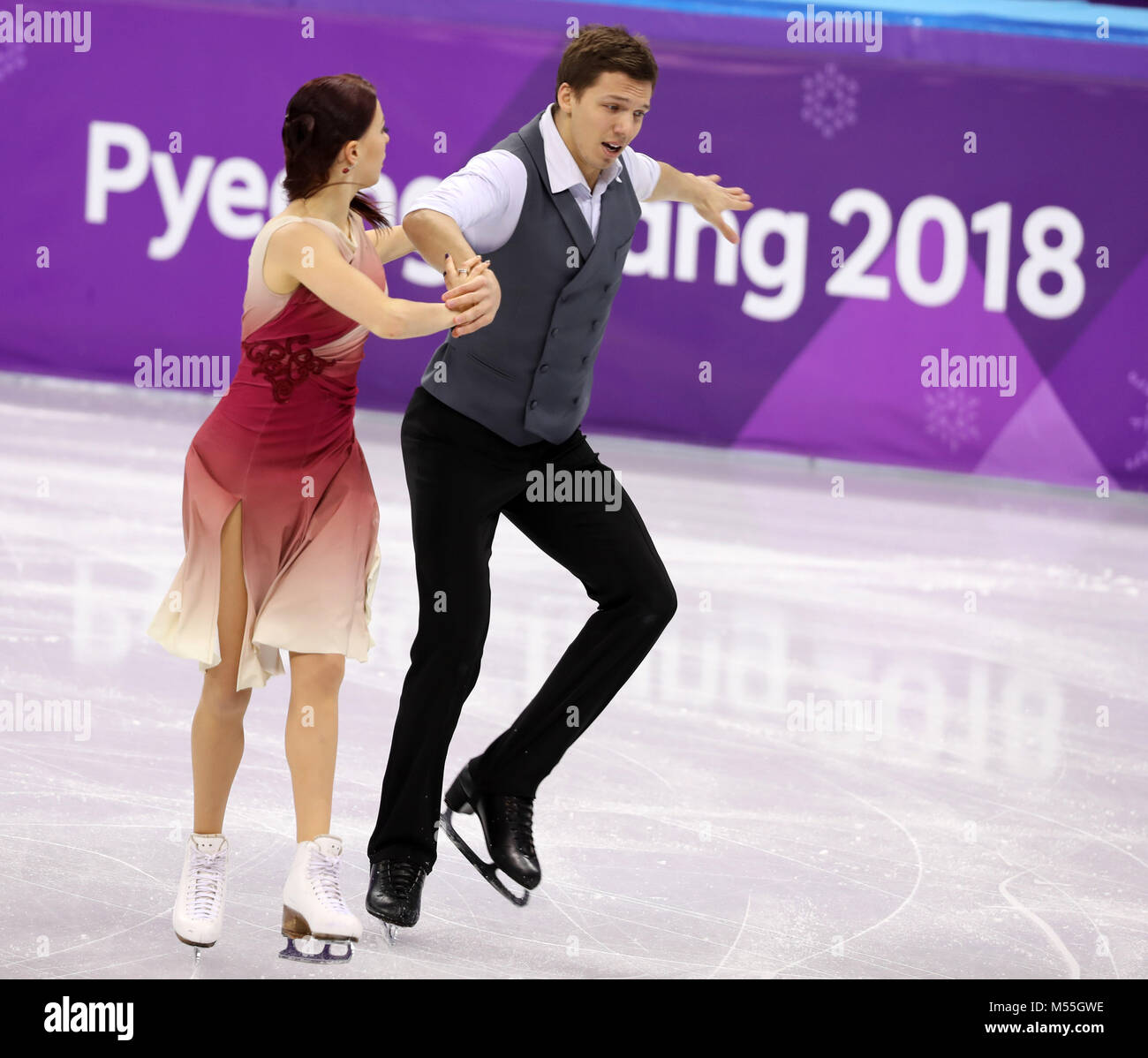 Gangneung, South Korea. 20th Feb, 2018. EKATERINA BOBROVA and DMITRI SOLOVIEV of Russia during ...