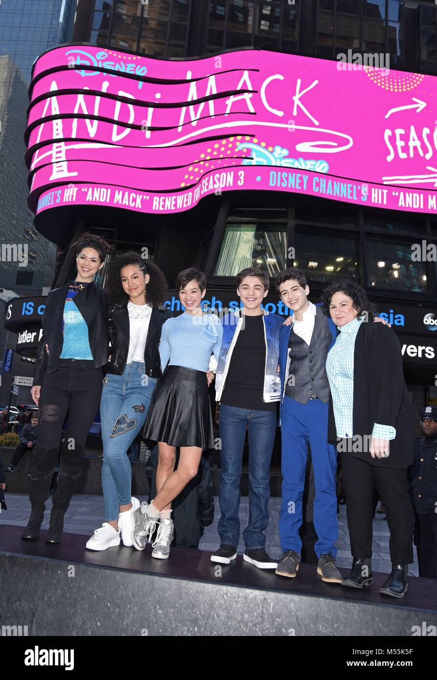 New York, NY, USA. 19th Feb, 2018. Lilan Bowden, Sofia Wylie, Peyton ...