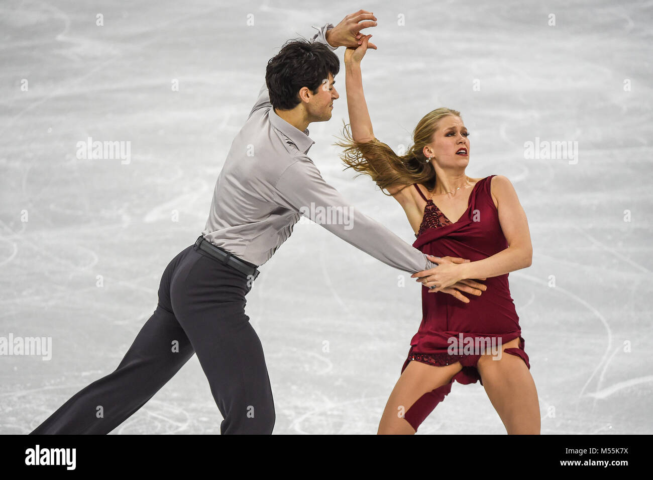 February 20, 2018: Weaver Kaitlyn and Poje Andrew of Â Canada competing ...