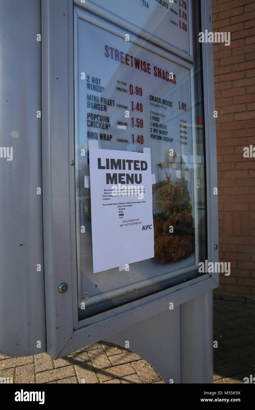 Kfc menu uk hi-res stock photography and images - Alamy