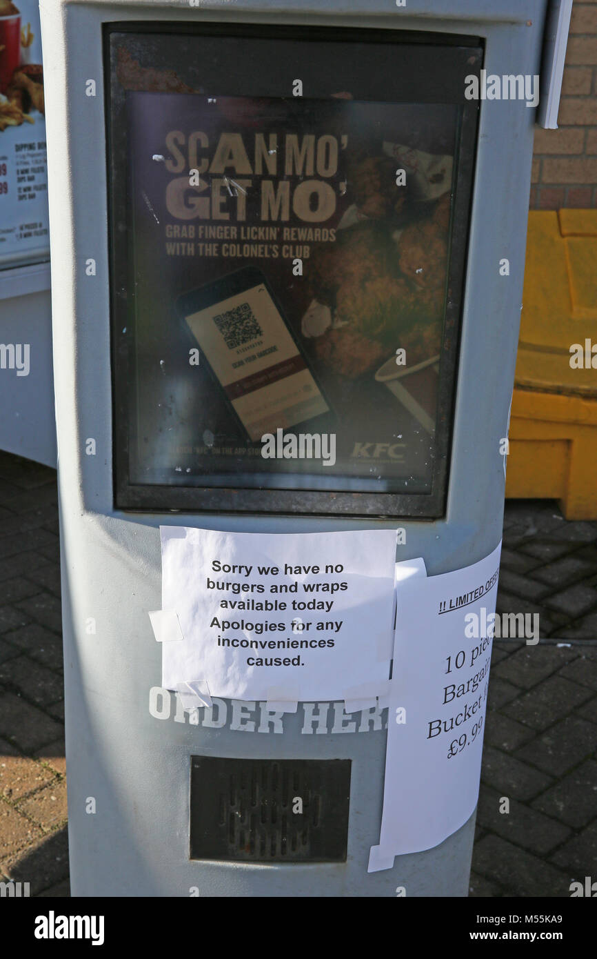 Kfc menu uk hi-res stock photography and images - Alamy