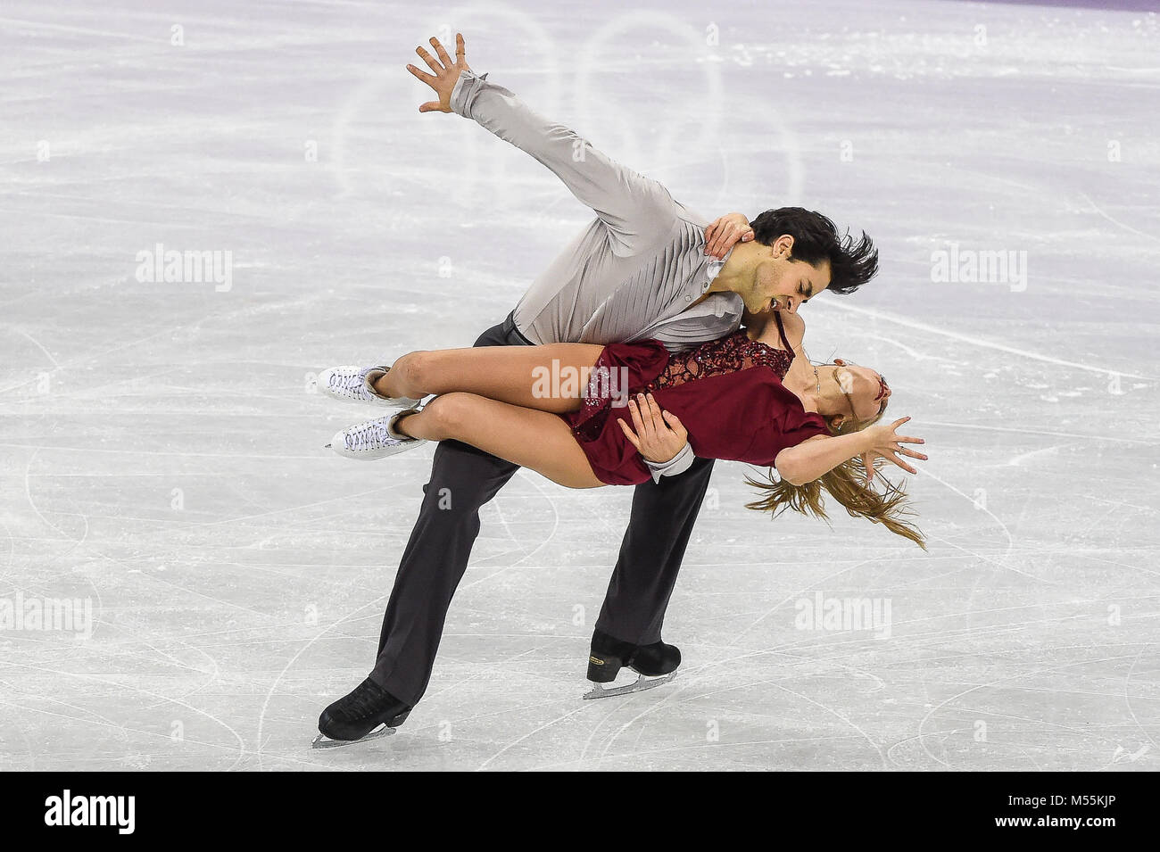 February 20, 2018: Weaver Kaitlyn and Poje Andrew of Â Canada competing ...