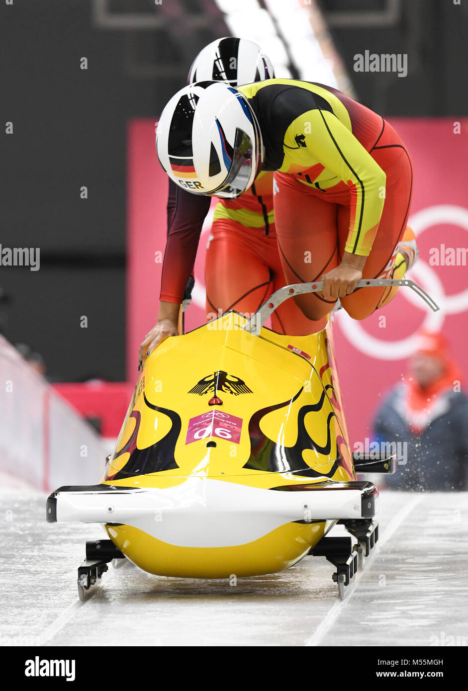 Pyeongchang, South Korea.20 February 2018, Winter Olympics, Bobsleigh ...
