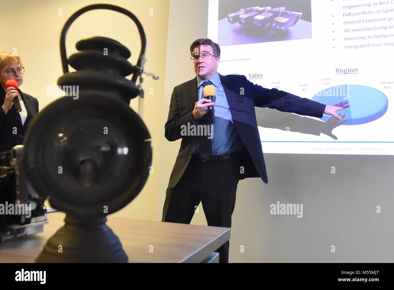 Ostrava, Czech Republic. 20th Feb, 2018. The new lighting technology ...