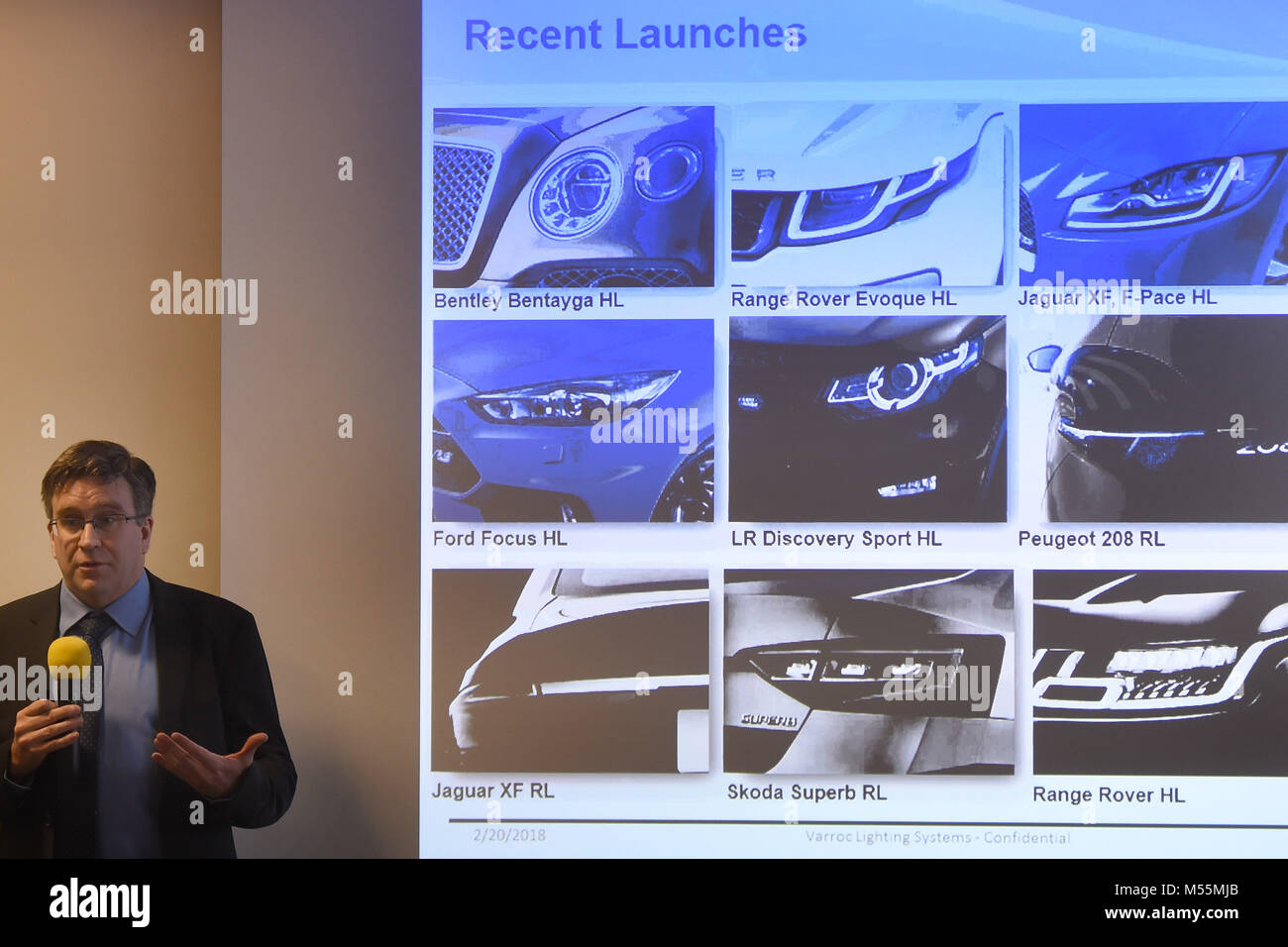 Ostrava, Czech Republic. 20th Feb, 2018. The new lighting technology ...