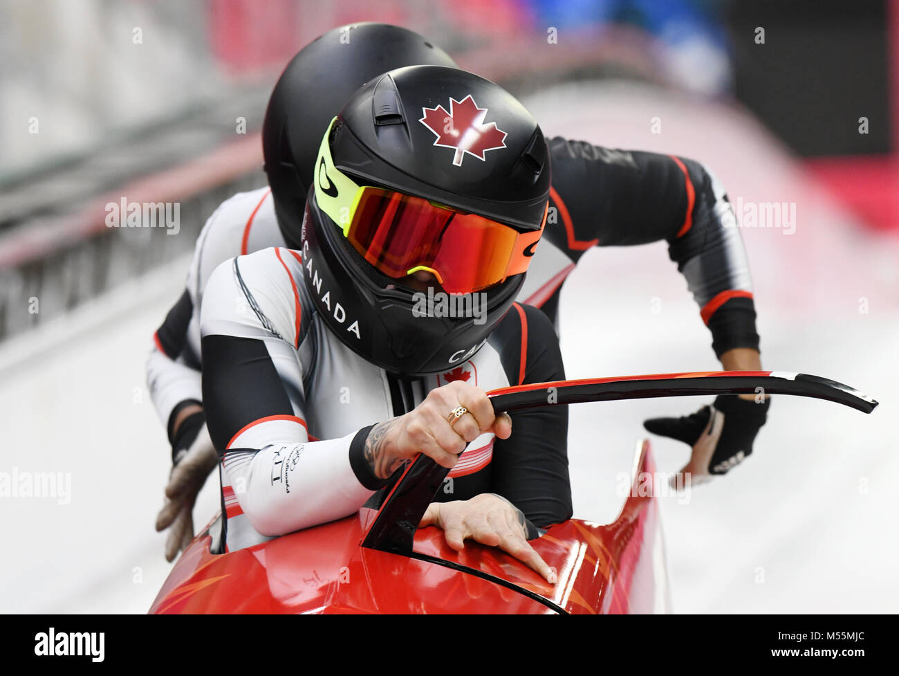 Pyeongchang, South Korea.20 February 2018, Winter Olympics, Bobsleigh ...