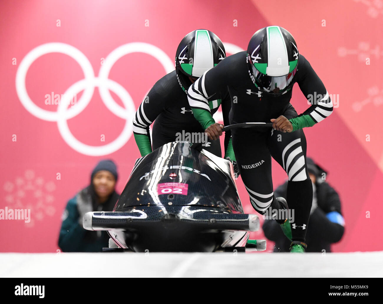 Pyeongchang, South Korea.20 February 2018, Winter Olympics, Bobsleigh ...