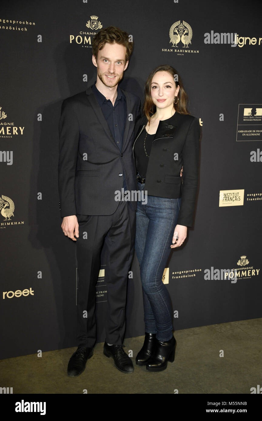 Berlin, Germany. 19th Feb, 2018. Markus Gläser and Lucie Aron attending ...