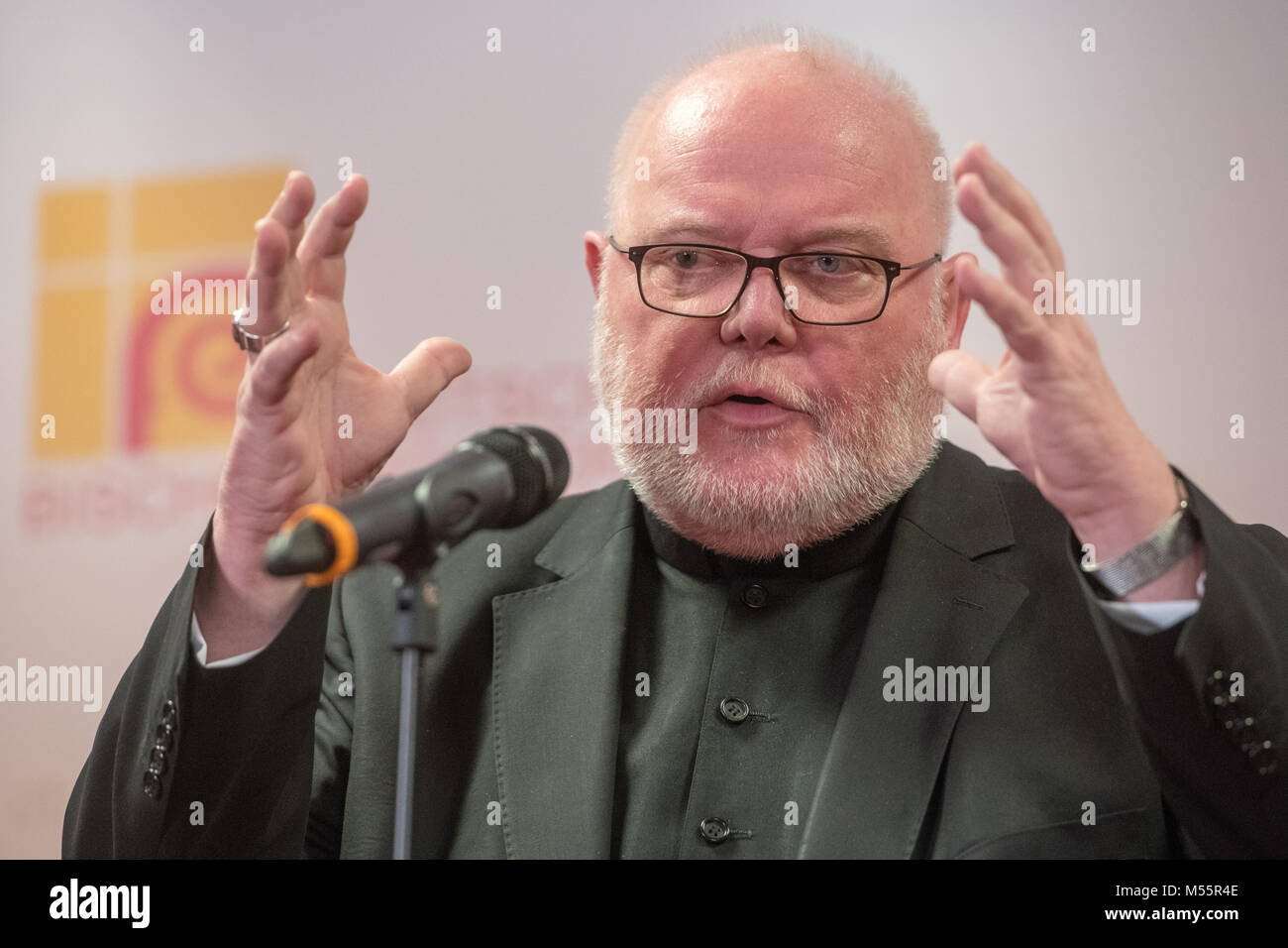 19 Febuary 2018, Germany, Ingolstadt: Cardinal Reinhard Marx, arch ...