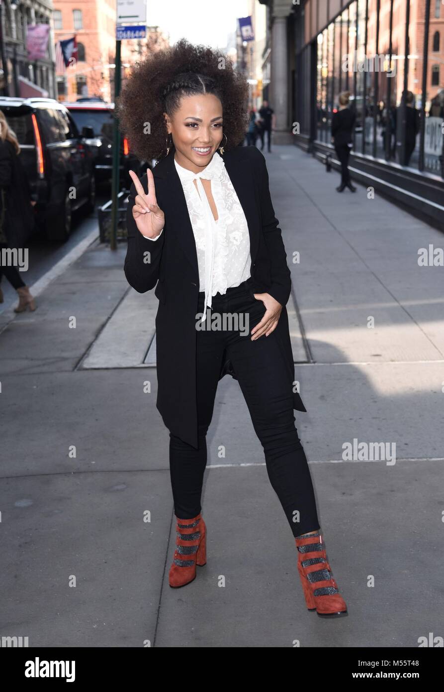 New York, NY, USA. 20th Feb, 2018. Jasmine Mathews, seen at BUILD ...