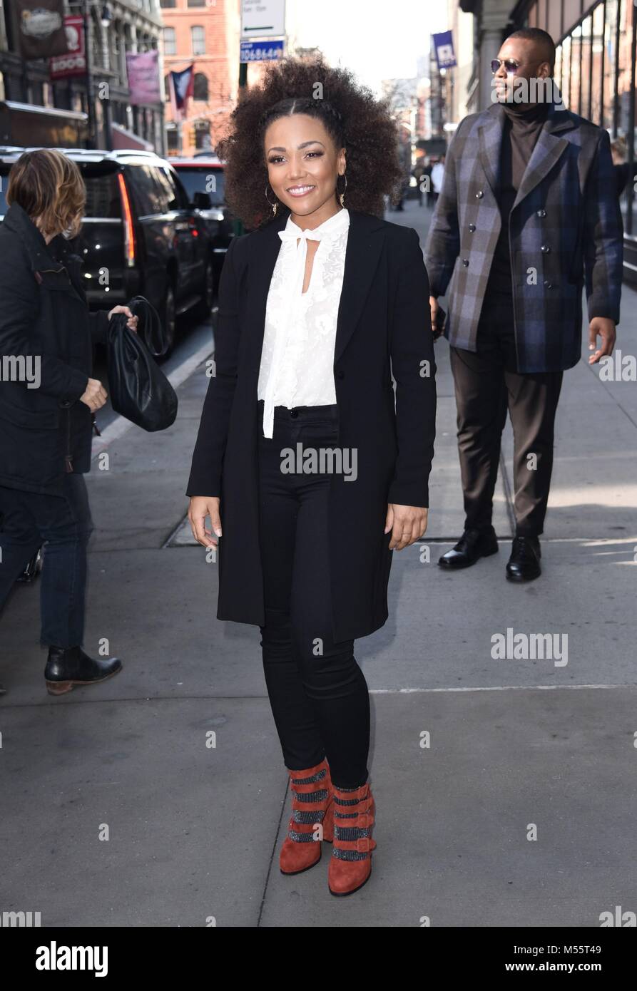 New York, NY, USA. 20th Feb, 2018. Jasmine Mathews, seen at BUILD ...