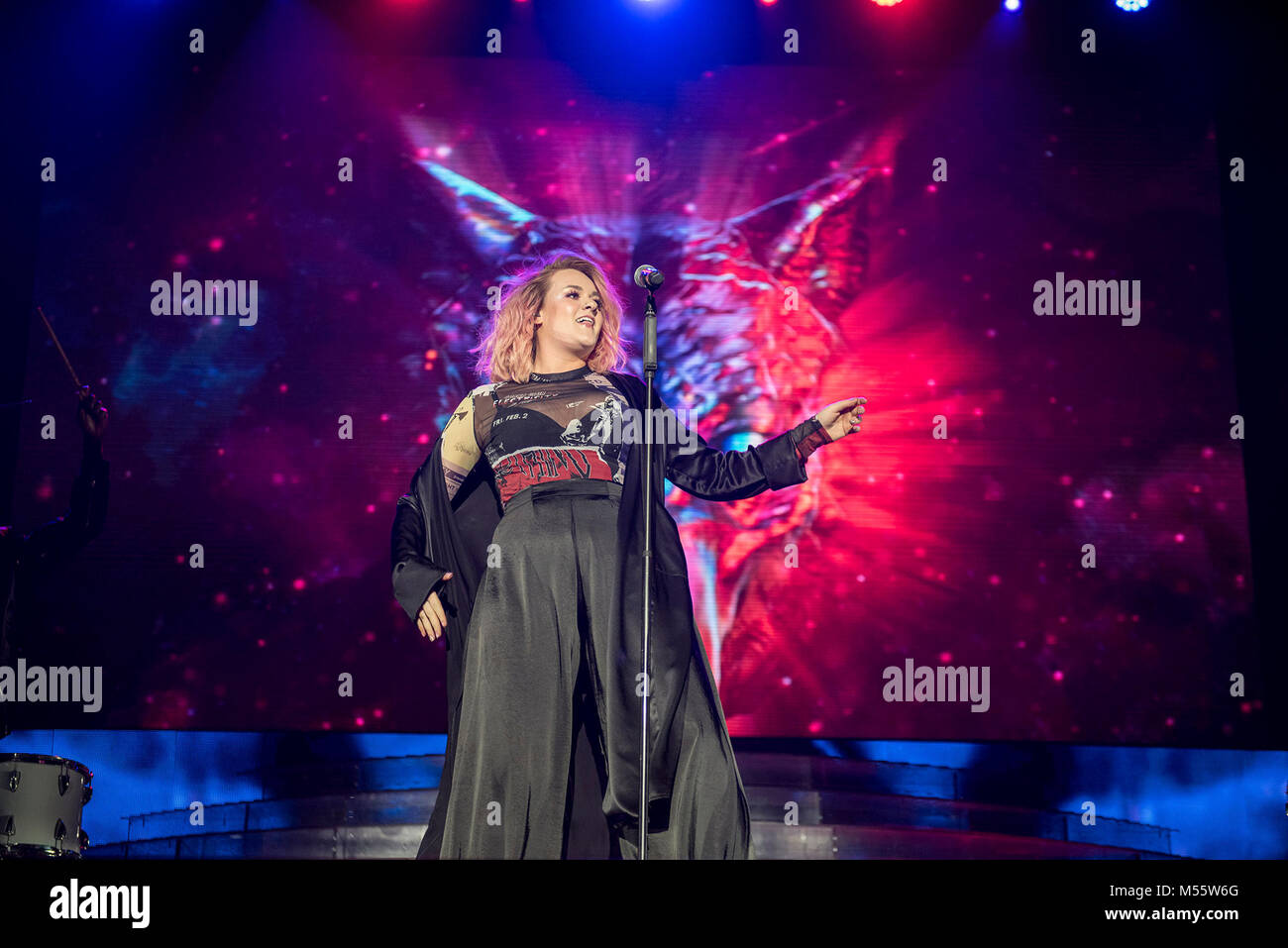Manchester, UK. 20th February 2018. Grace Davies performs on the ...