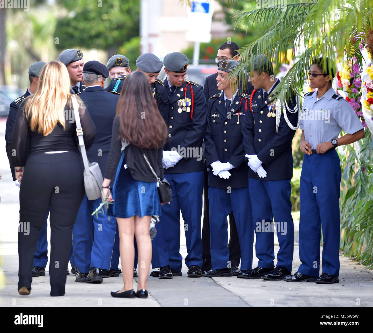 Fort Lauderdale, Florida, USA. 20th Feb, 2018. Peter Wang, 15, who was ...
