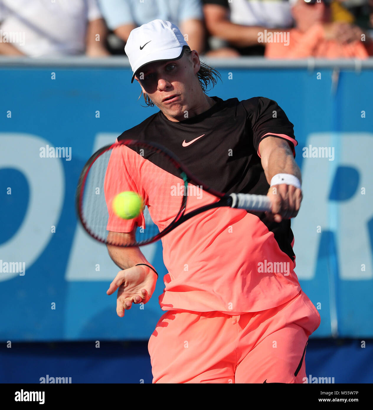 Hits backhand to denis shapovalov hi-res stock photography and images ...