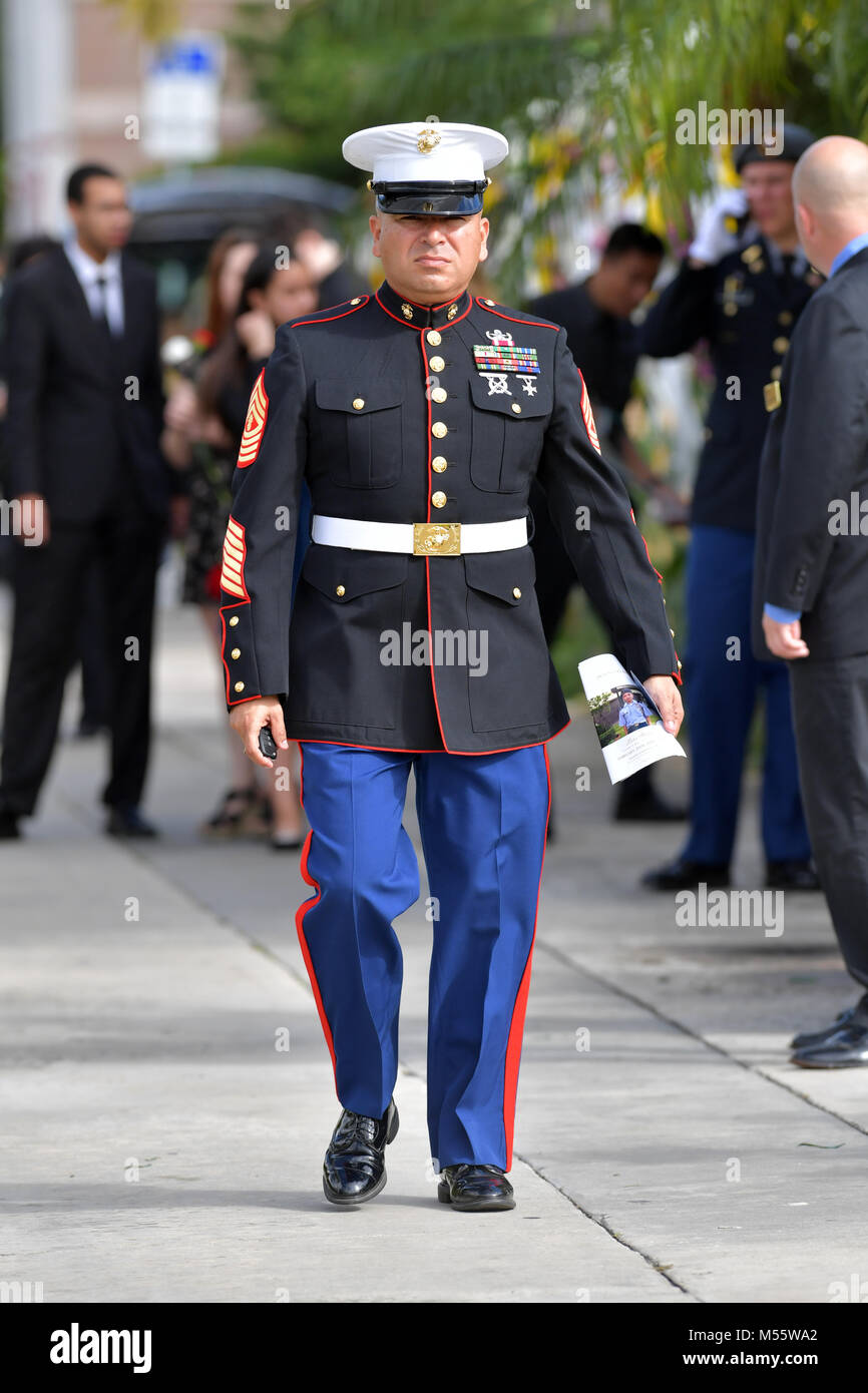 Fort Lauderdale, Florida, USA. 20th February, 2018. Peter Wang, 15, who ...