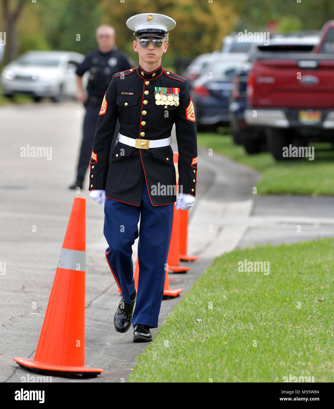 Fort Lauderdale, Florida, USA. 20th Feb, 2018. Peter Wang, 15, who was ...