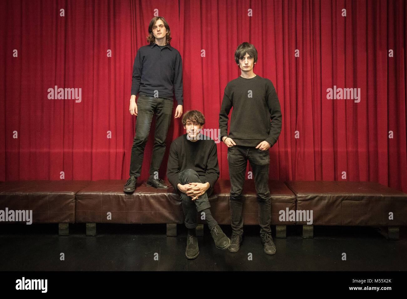 London, UK. 20th Feb, 2018. Husky Loops posing for photos before their ...