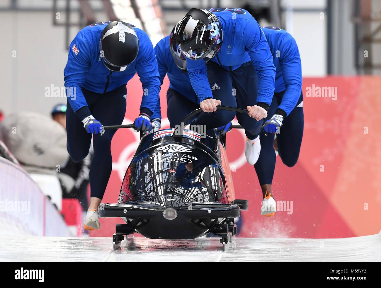 Pyeongchang, South Korea. 20th Feb, 2018. The British (GBR) sled of ...