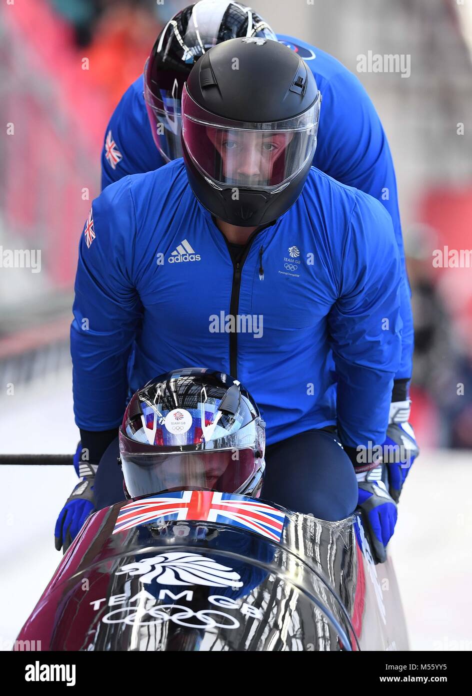 Pyeongchang, South Korea. 20th Feb, 2018. The British (GBR) sled of ...