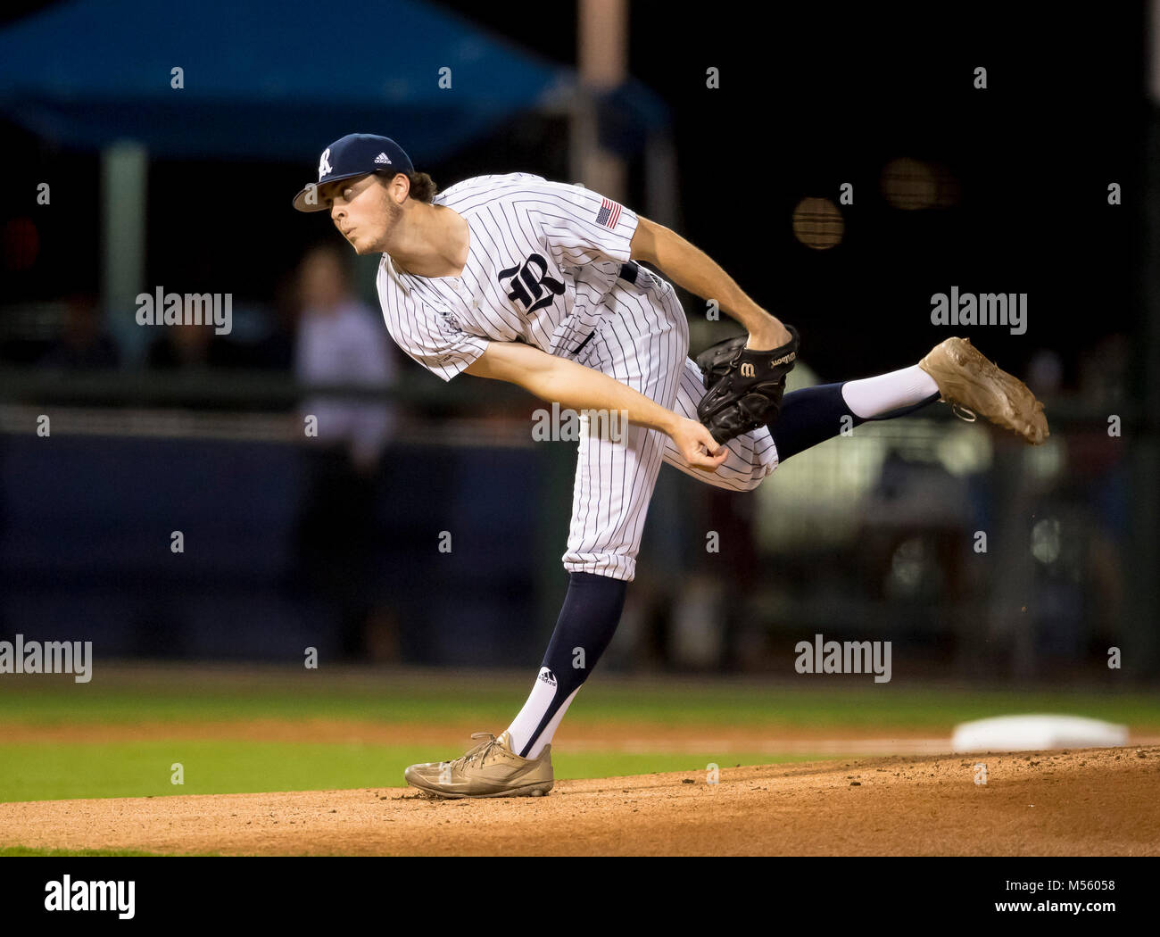 February 20, 2018: Rice pitcher Dane Acker (10) on the mound throwing ...