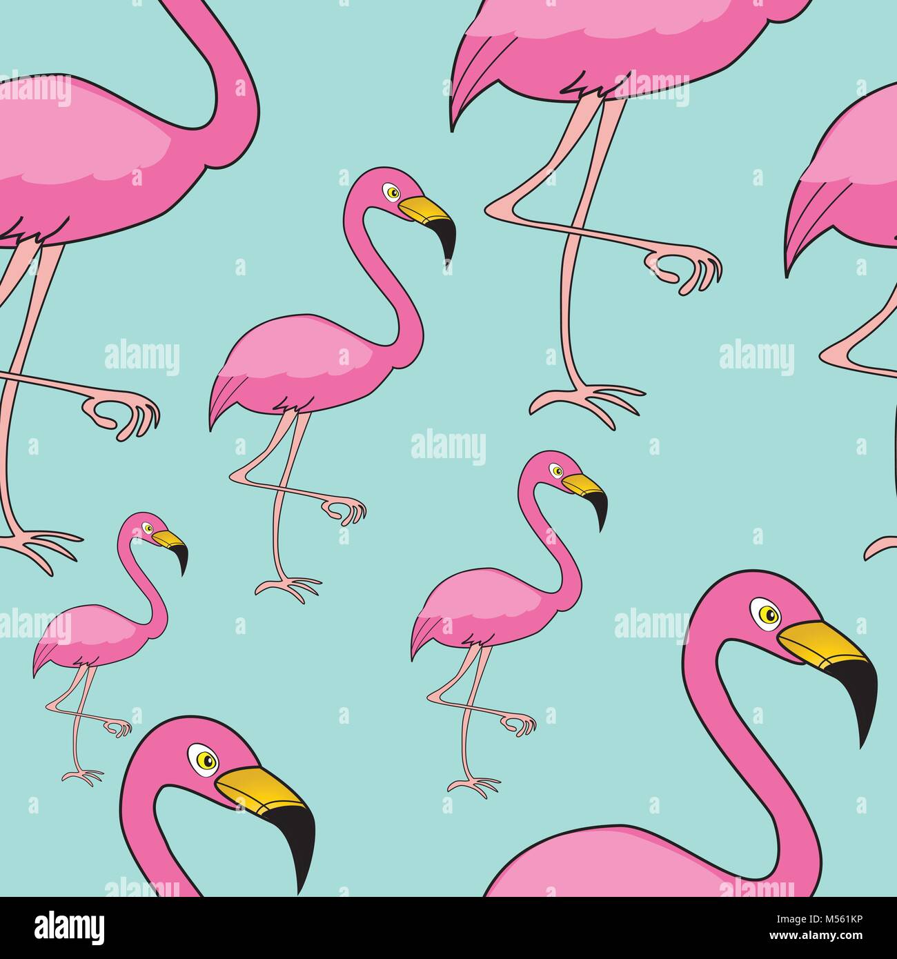 Pink flamingo pattern design Stock Vector Images - Alamy