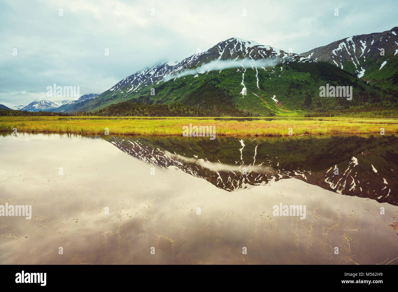 Lake in Alaska Stock Photo - Alamy