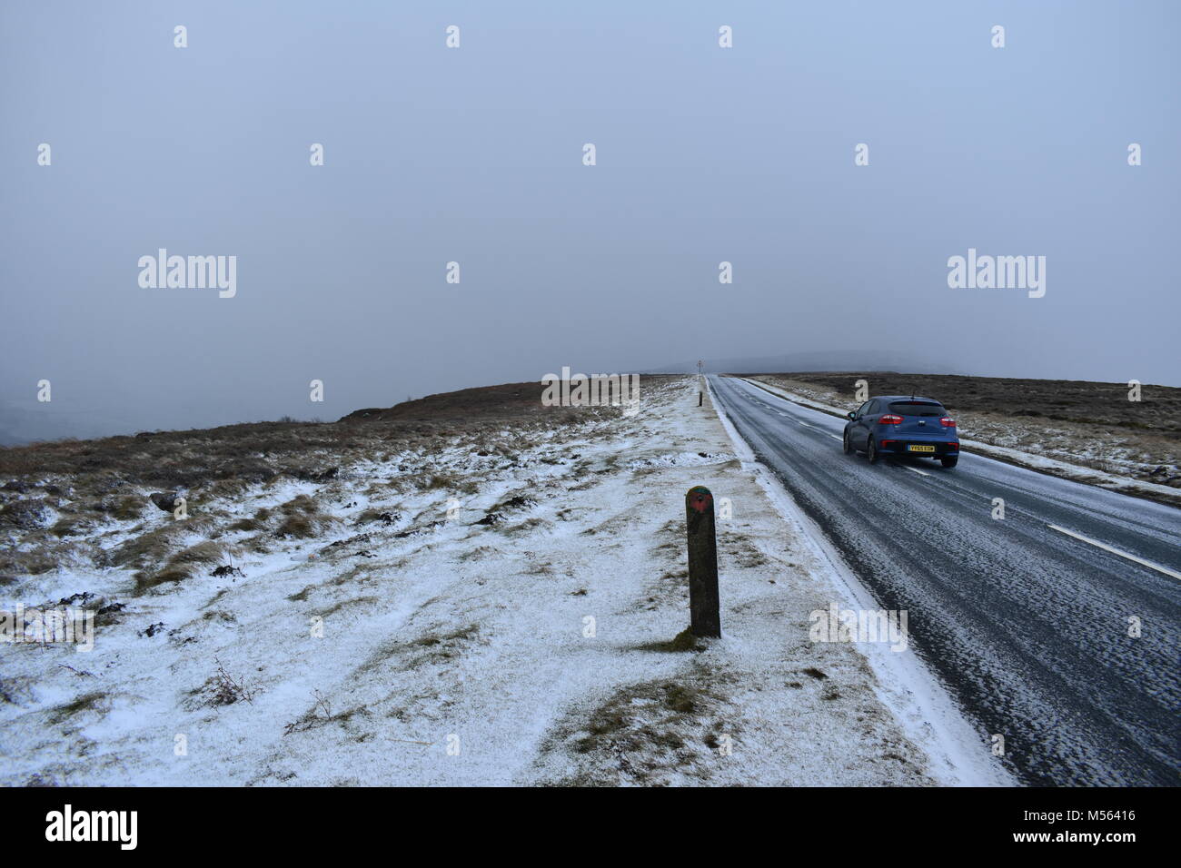 Snow on the N Yorkshire Moors Stock Photo - Alamy