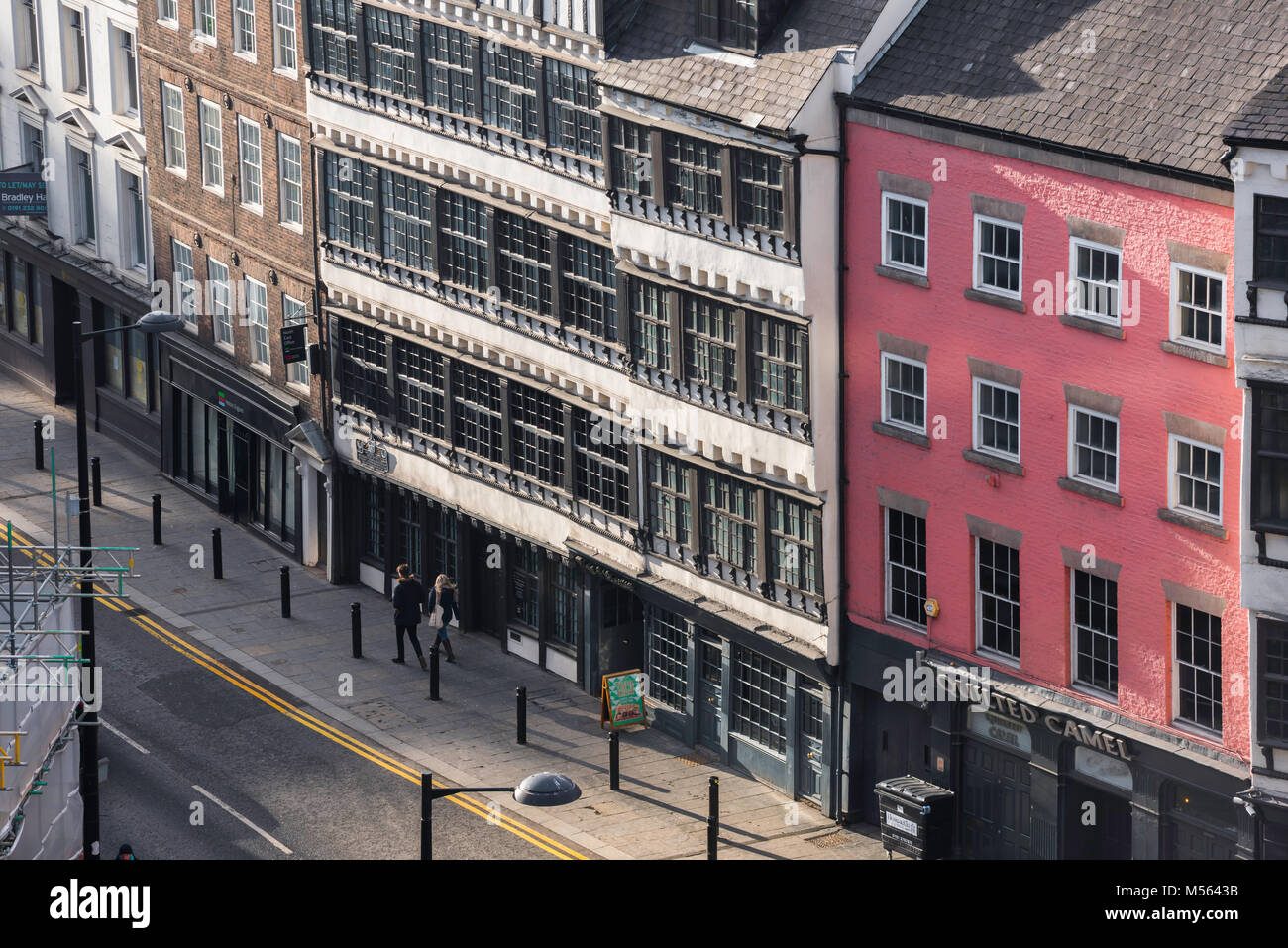 Newcastle upon Tyne, view of Bessie Surtees House in the old town ...